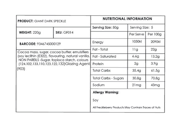 Freckleberry - Giant Freckle - You're Awesome - Freckleberry Chocolate ...